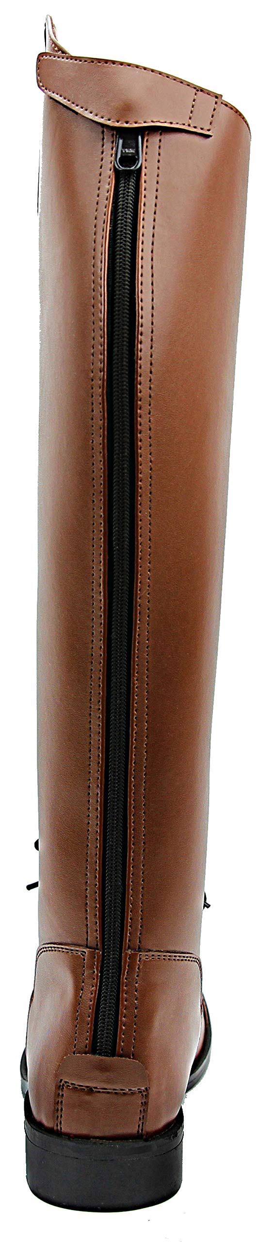 Hispar Women Ladies Victory Leather English Field Boots Horse Back Riding Equestrian - Tan 8 SLIIM Calf