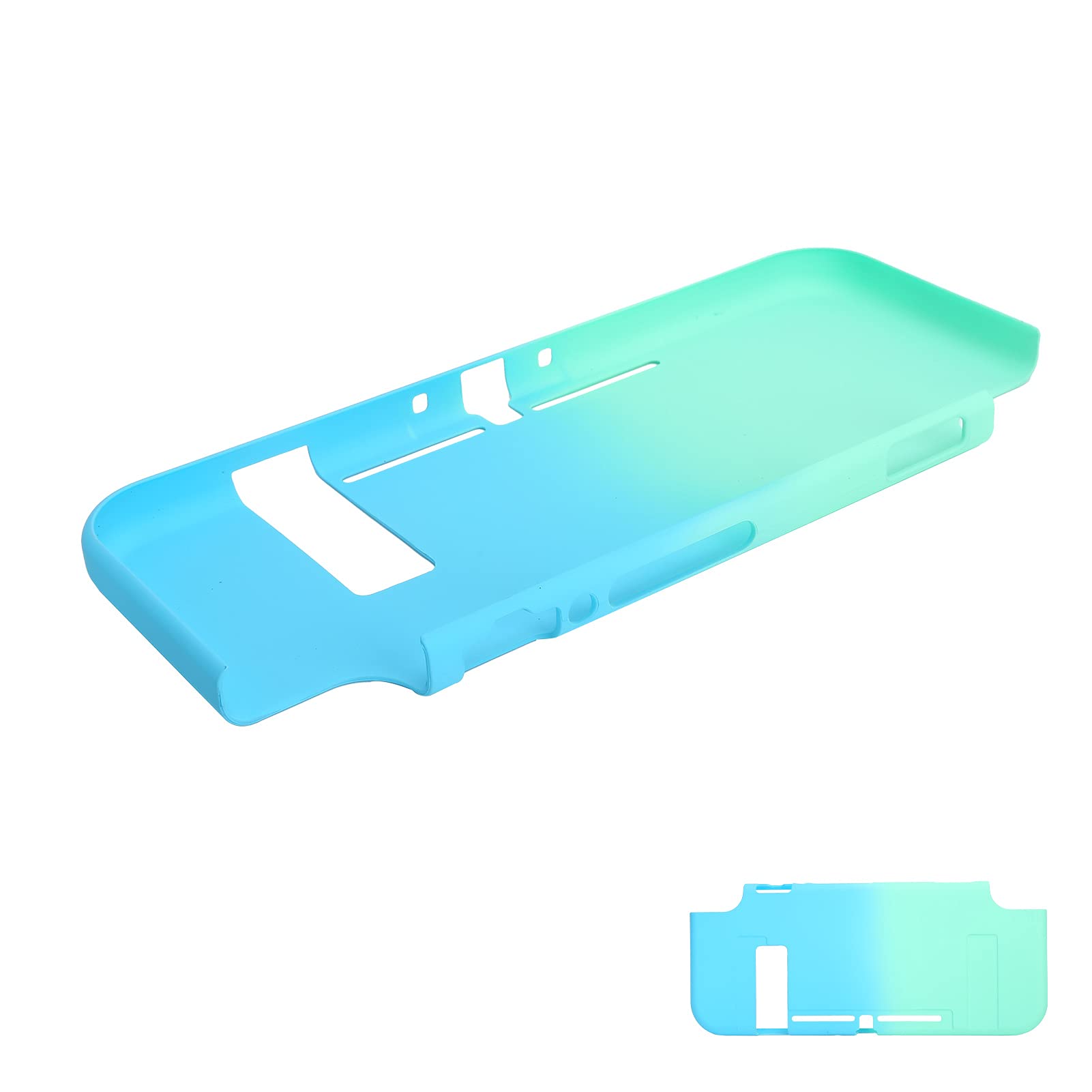 Game Console Housing, Easy Grip Skin Friendly Semi Enclosed Anti Collision for Switch Consoles(Blue-Green Gradient)