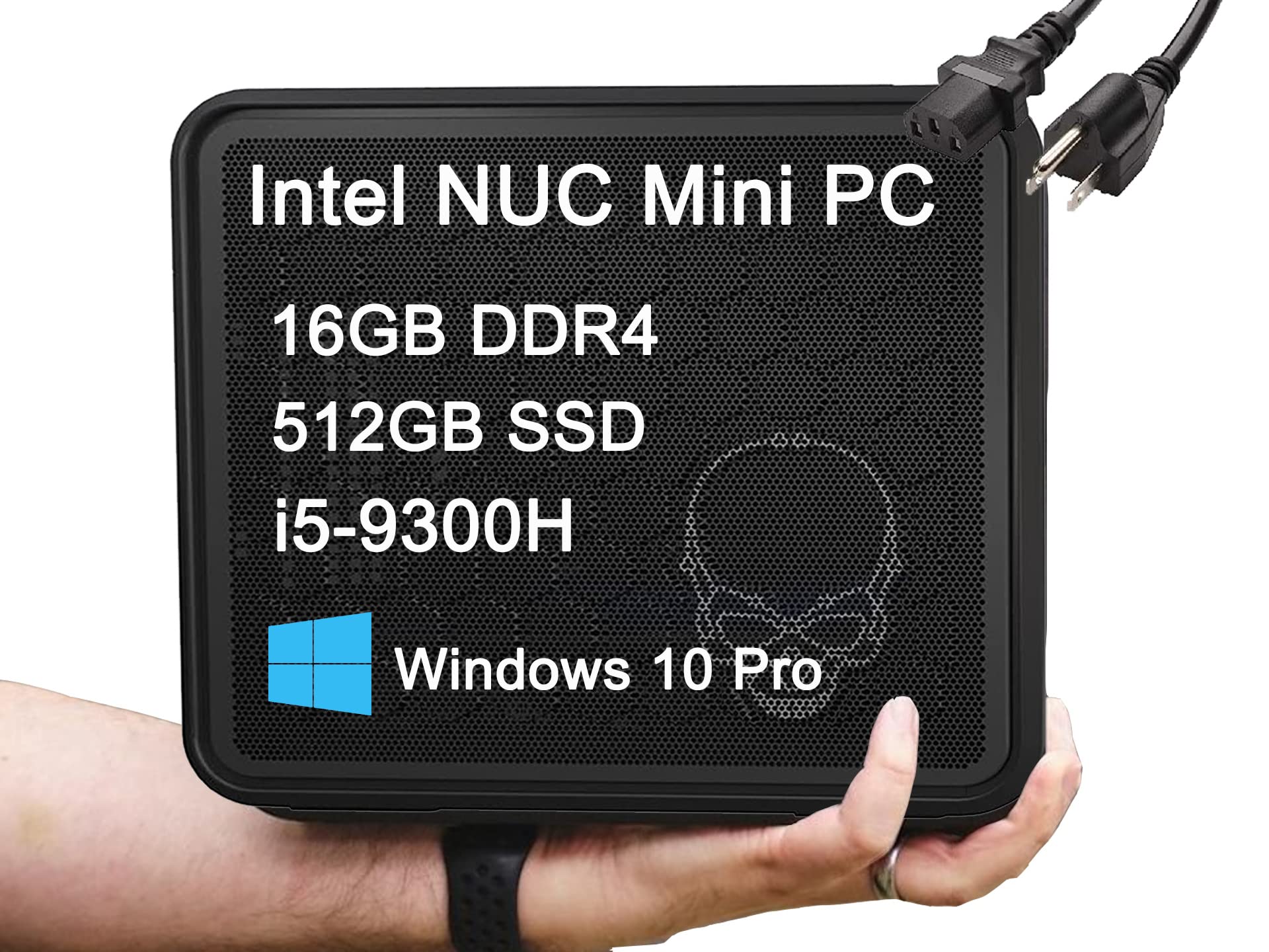 Intel NUC 9 NUC9i5QNX 4-Core i5-9300H, 16GB RAM, 512GB SSD, 2 x Thunderbolt, WiFi 6, HDMI, Win 11 Pro Ghost Skull Canyon Extreme Gaming Box Elite Mini Tiny Business Desktop, 3-Year Warranty