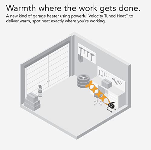 Vornado Velocity HD Garage Space Heater with Fan, Tilt Head, Advanced Safety Features,Black, Whole Room