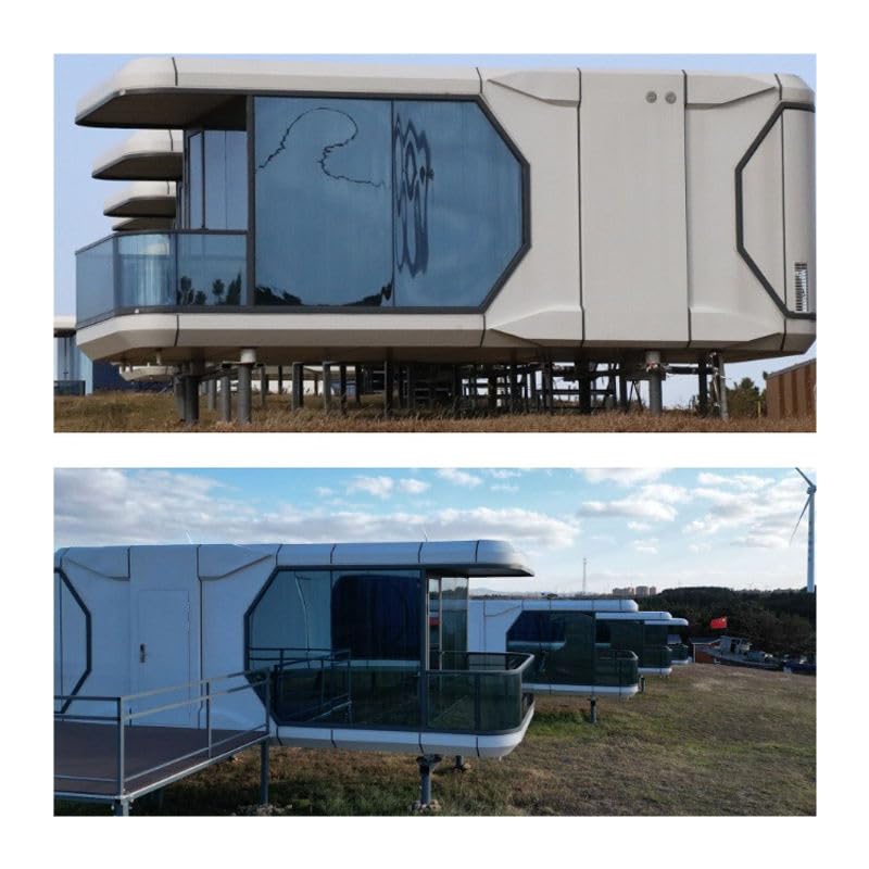 Portable Homes_Luxury One Bedroom and Living Room Modern Prefab Smart Tiny Space Capsule Mobile Modular Container Home House with Kitchen