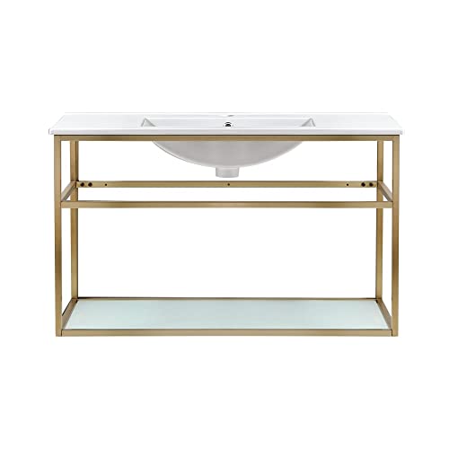 Swiss Madison Well Made Forever Pierre Wall Hung Vanity, Chrome