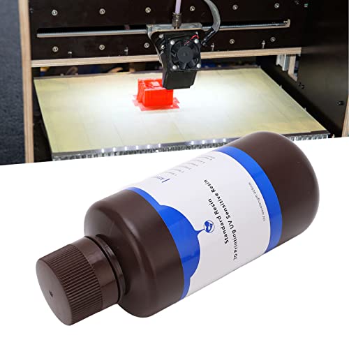 Photopolymer Resin, 3D Printer Resin High Toughness 405nm Wavelengh Quick Curing Better Effect 500g LCD DLP for Model(Black)
