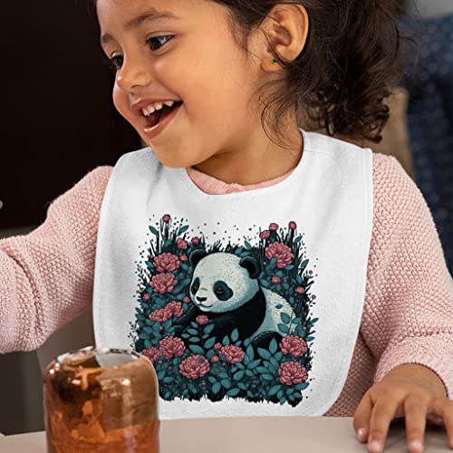 Panda Print Baby Bibs - Beautiful Baby Feeding Bibs - Cartoon Bibs for Eating