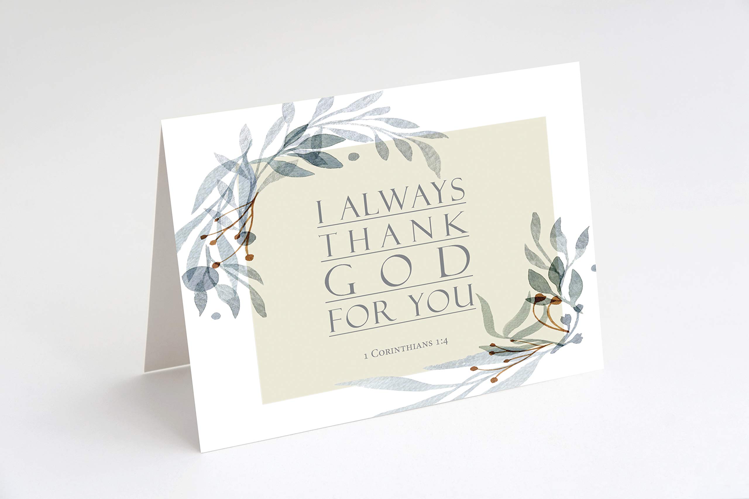 Thank You Inspirational Greeting Cards with Scripture - Pack of 24