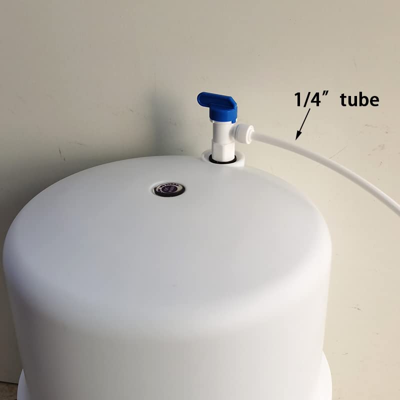 Malida Tank Ball Valve 1/4" FPT by 1/4" ,3/8" OD Tubing quick connector for RO Water Reverse Osmosis Filter system set of 4