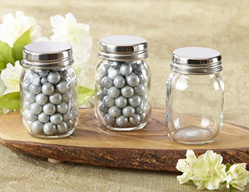Kate Aspen Glass Set, Favors, Party Decor, Arts and Crafts, Set of 12 Mini Mason Jars, 12 Count