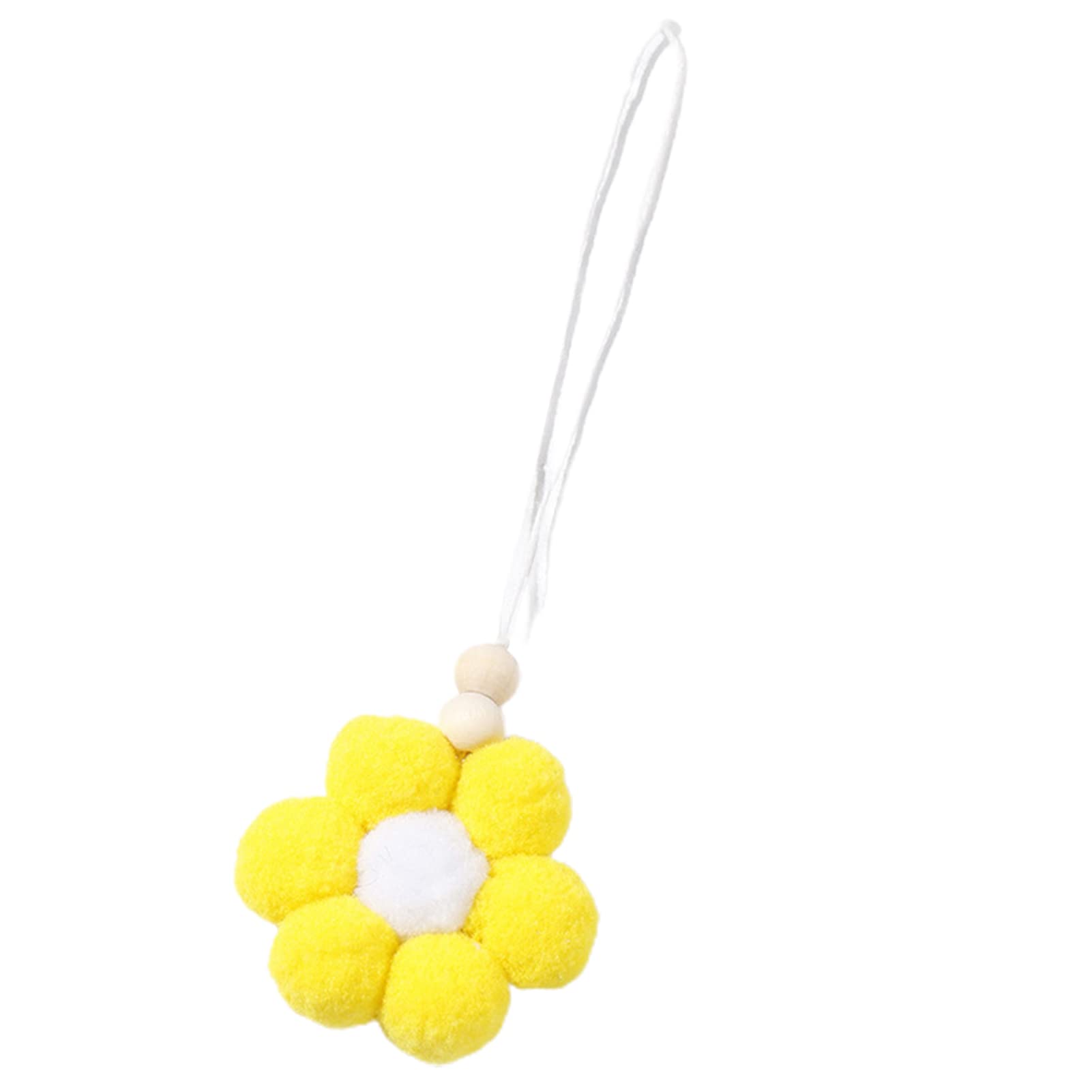 KOqwez33 Flower Pendant Classic Handmade Flower Ornament Nice-Looking Furn Ball Yellow