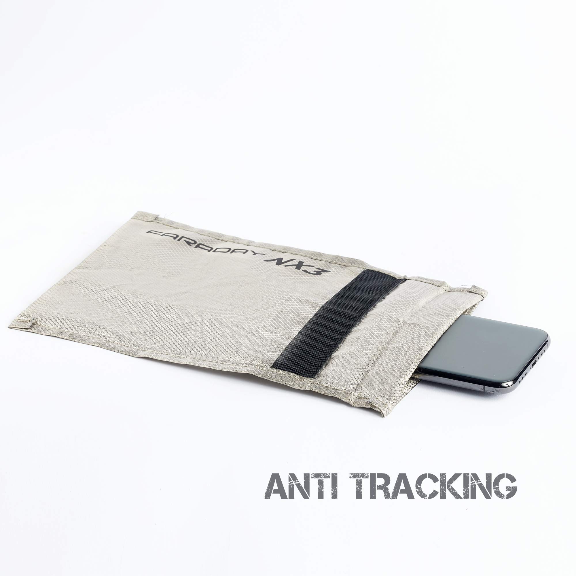 FARADAY DEFENSE 3 pc Medium Kit NX3 Triple Layer Cyber Fabric Faraday Bag Sleeves Pouch Signal Shielding, Anti-Hacking, Anti-Tracking, EMP Bag