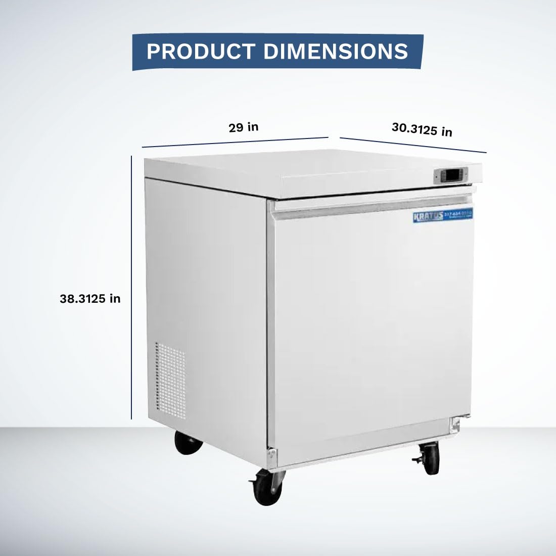 Kratos Refrigeration 69K-767 Commercial 29" W Undercounter Refrigerator, 1 Door