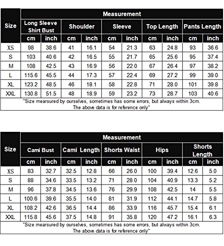 SWOMOG Women's Satin Pajamas 4 Pcs Pajama Set Cami Short Set and Long Sleeve Button Down Pj Sets Champagne