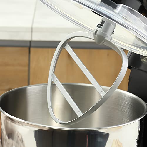 HOMCOM 6 Qt Stand Mixer with 6+1P Speed, 600W and Tilt Head, Kitchen Electric Mixer with Stainless Steel Beater, Dough Hook and Whisk for Baking Bread, Cakes and Cookies, Black