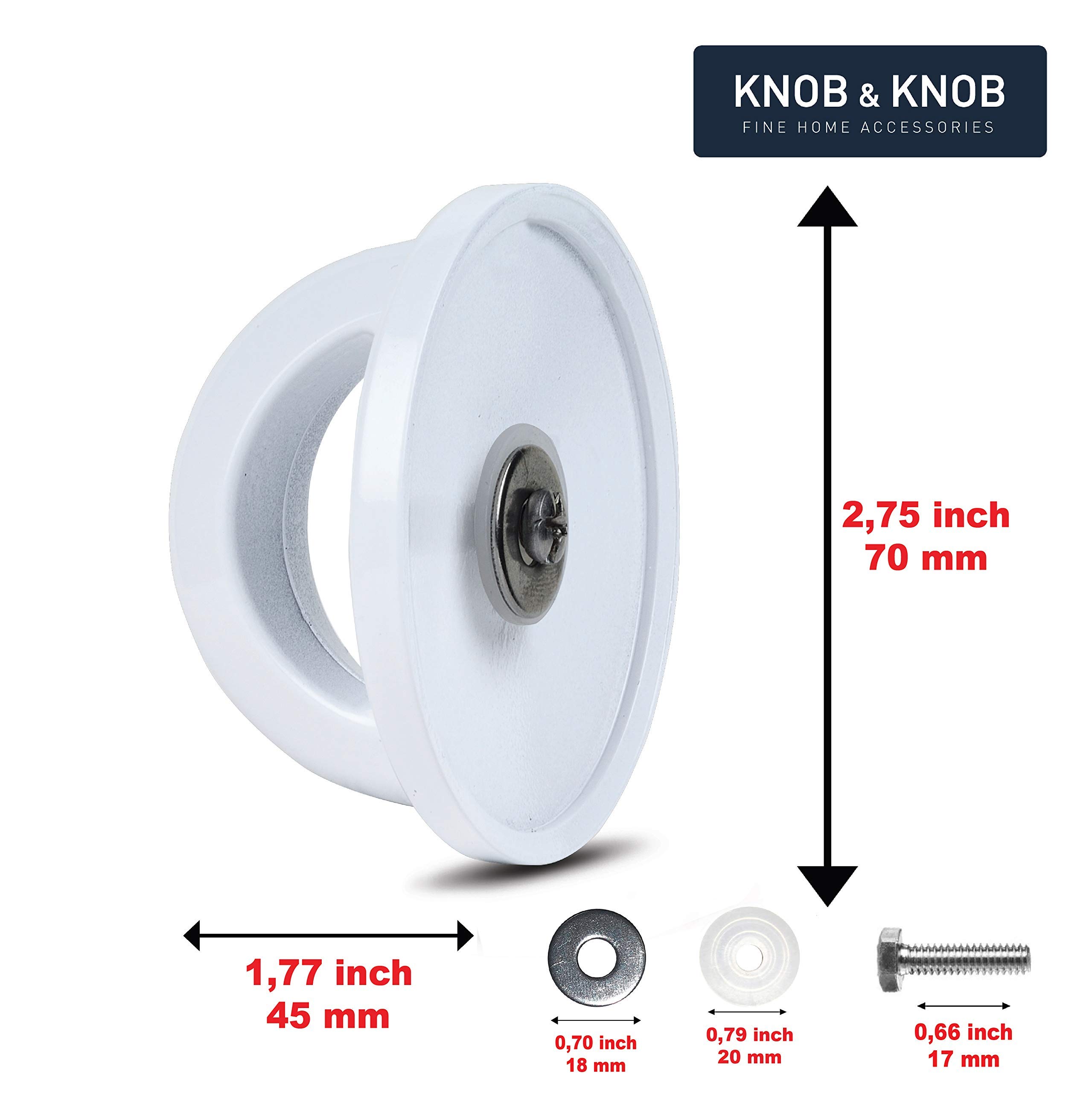 Universal Pot Lid White Knob Compatible with Crockpot Lids, Pan Lid Replacement Handle, Heat Resistant Pot Knob for Glass, Steel Lids, Easy Grip Lid Handle, Kitchen Cookware, 2.75”x1.77”