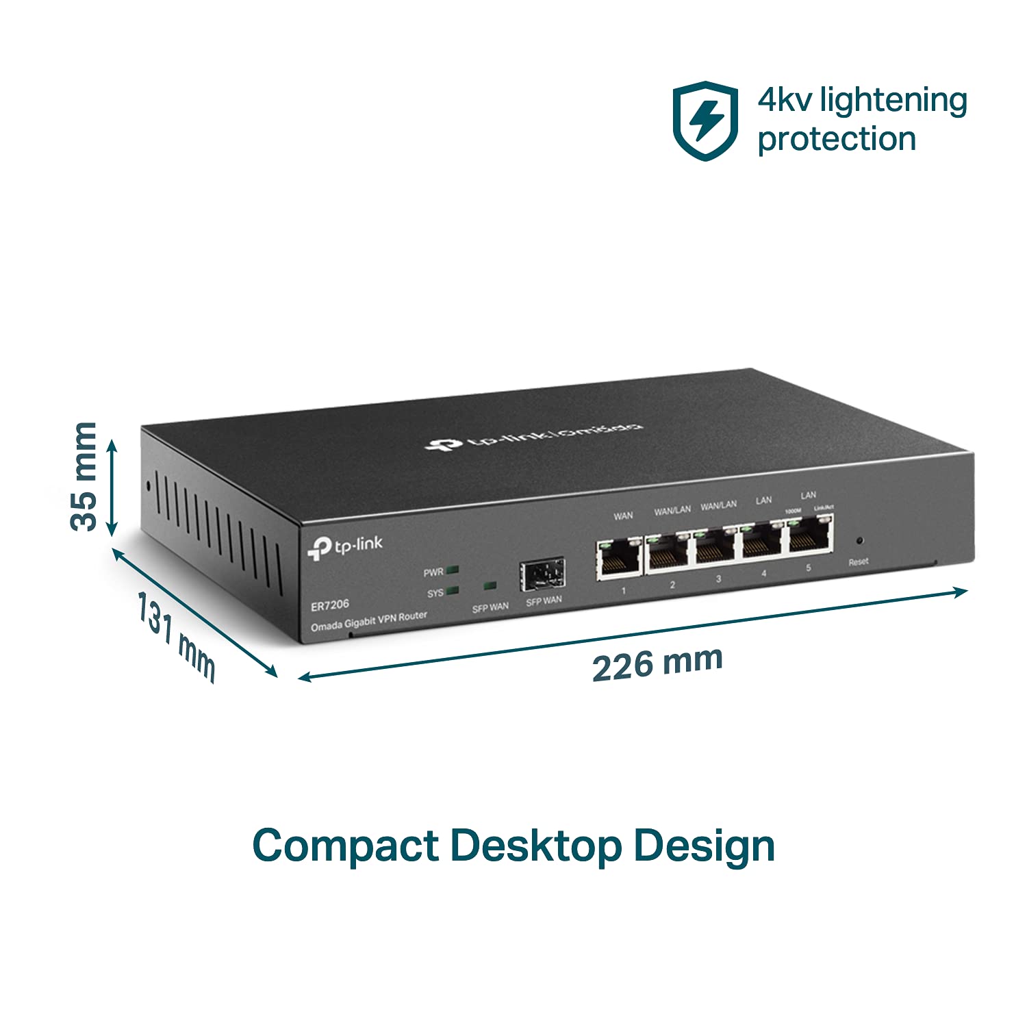TP-Link ER7206 | Multi-WAN Professional Wired Gigabit VPN Router | Increased Network Capacity| SPI Firewall | Omada SDN Integrated (Renewed)