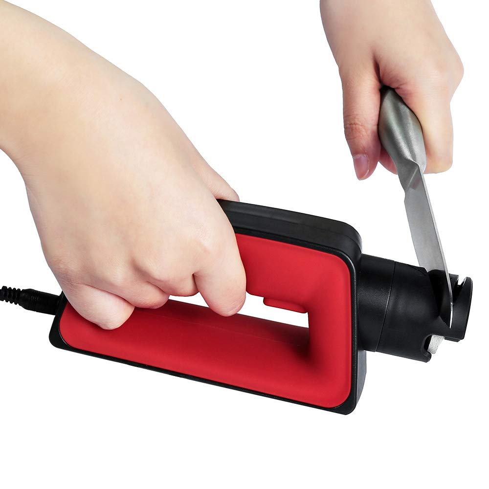Electric Knife Sharpener,With Japanese Grinding Wheel,Hyper Motor,5 Seconds Easy Grinding,For Knife,Scissor,Screw Driver,Triple-Purposes Sharpener
