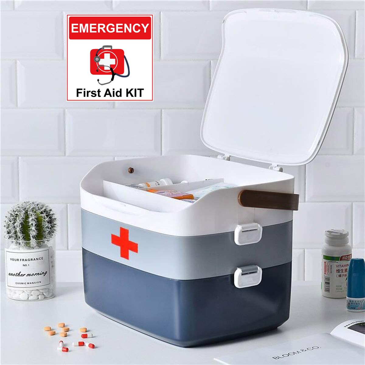 First Aid Sticker 4 inch Emergency First Aid Kit Safety Labels 6 pcs First Aid Kit Decal