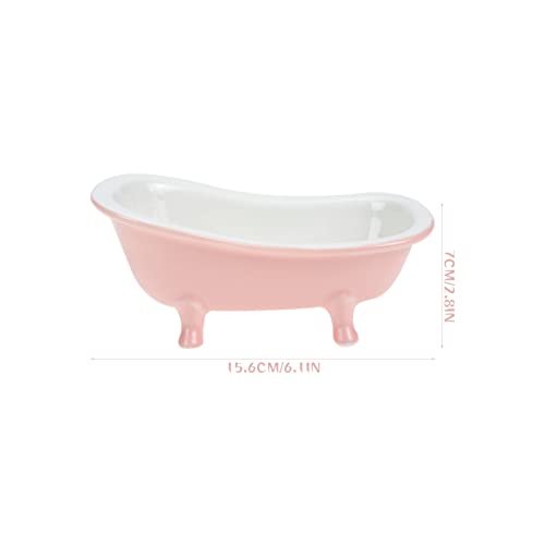 Mini Bathtub Flower Pot Ceramic Succulent Planter Pot Flower Pots Porcelain Plant Pot Vintage Retro Plants Bonsai Holder Desktop Flower Vase Cactus Containers Soap Dish
