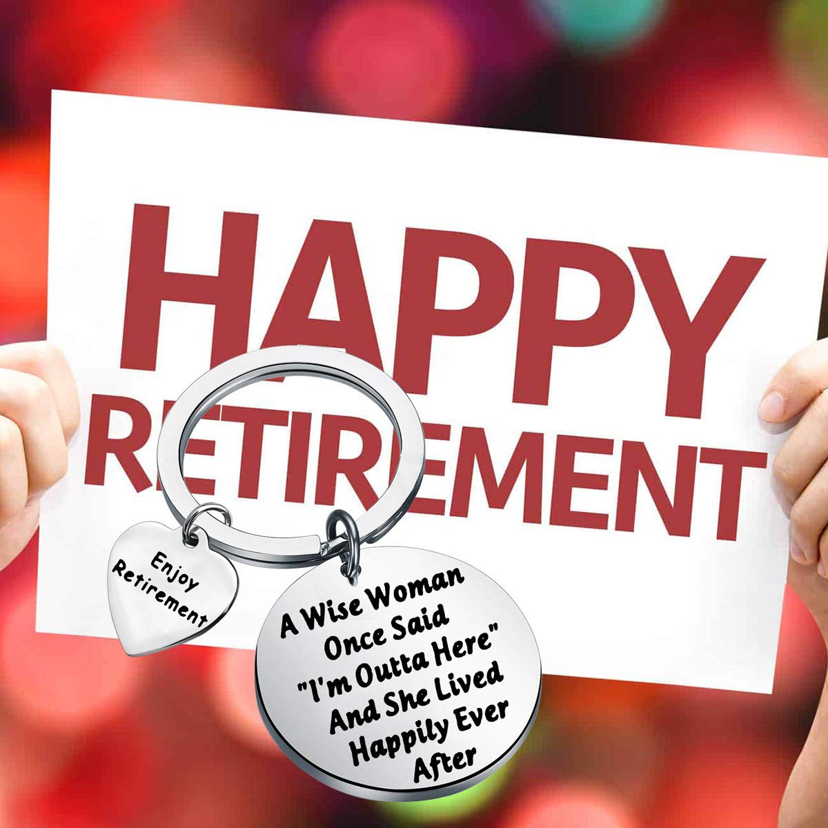 ENSIANTH Enjoy Retirement Keychain Funny Job Work Retiree Keychain Coworker Leaving Gifts Going Away Gifts (Enjoy Retirement Key)