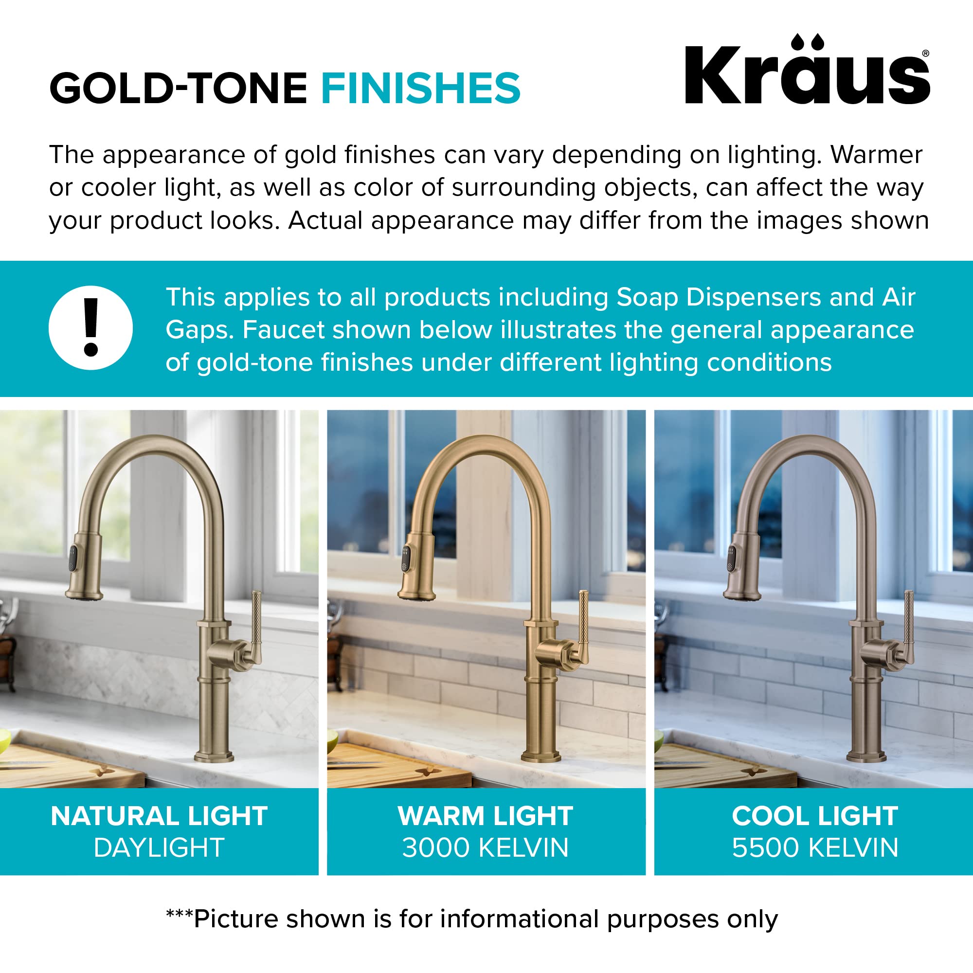Kraus KTF-3101BG Oletto Contemporary Single-Handle Touch Kitchen Sink Faucet with Pull Down Sprayer, 19 7/8 Inch, Brushed Gold