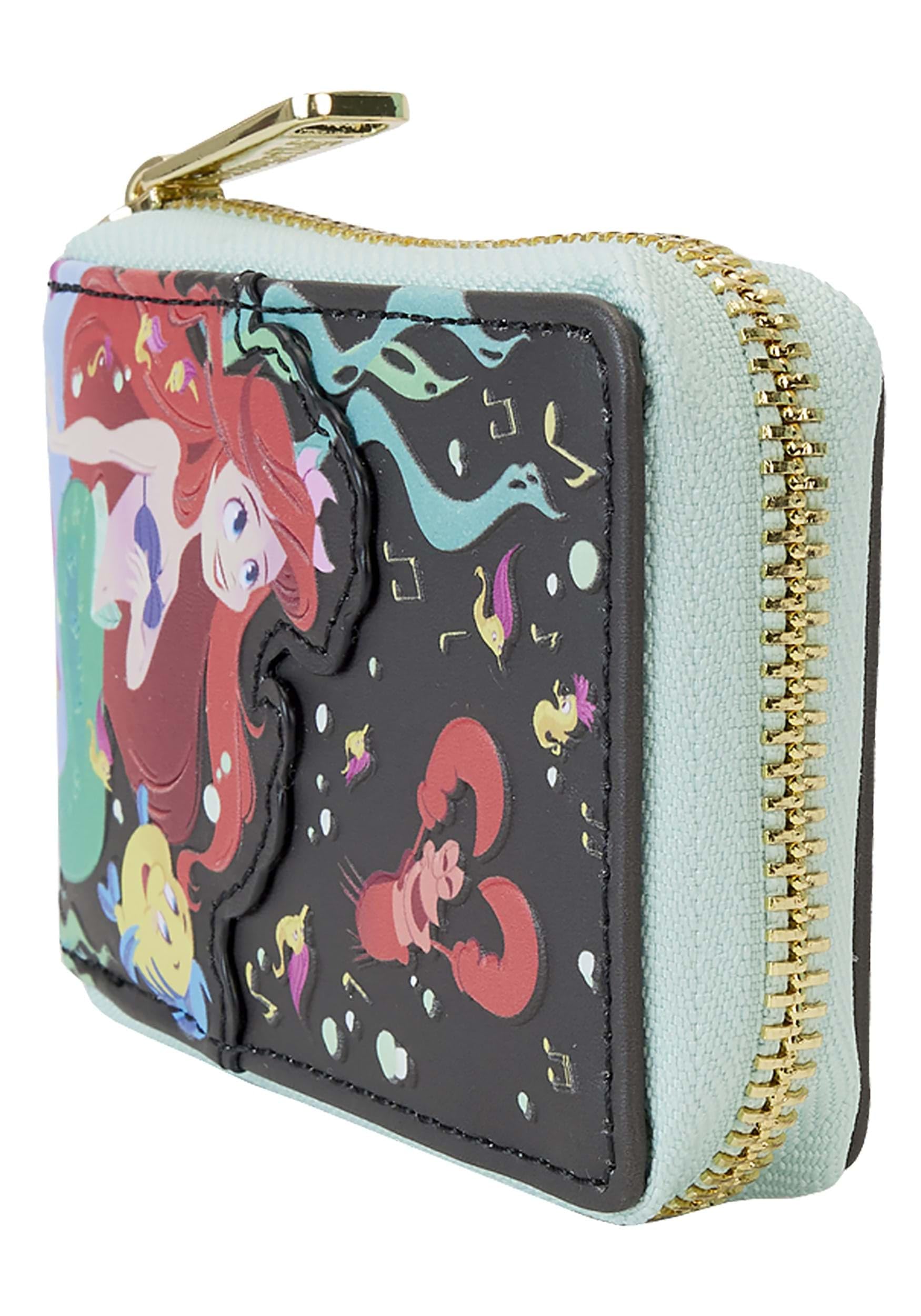 Loungefly Disney Little Mermaid 35th Anniversary Life is the Bubbles Accordion Zip Around Wallet