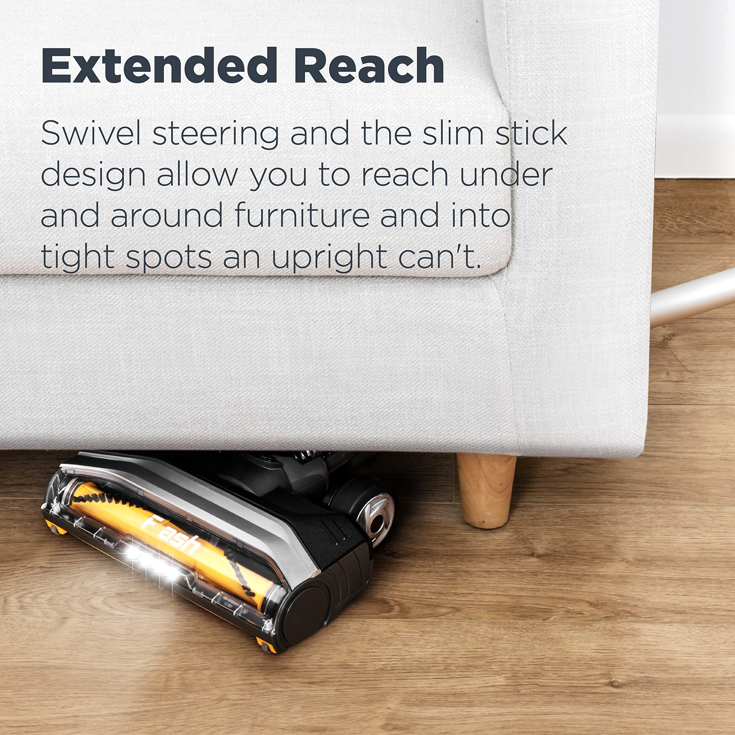 Eureka Flash Lightweight Stick Vacuum Cleaner,15KPa Powerful Suction, 2 in 1 Corded Handheld Vac for Hard Floor and Carpet, Black, NES510 (Renewed)