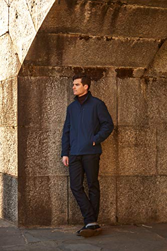 Weatherproof Men's Midweight Water and Wind Resistant Soft Shell Jacket Black (XL)