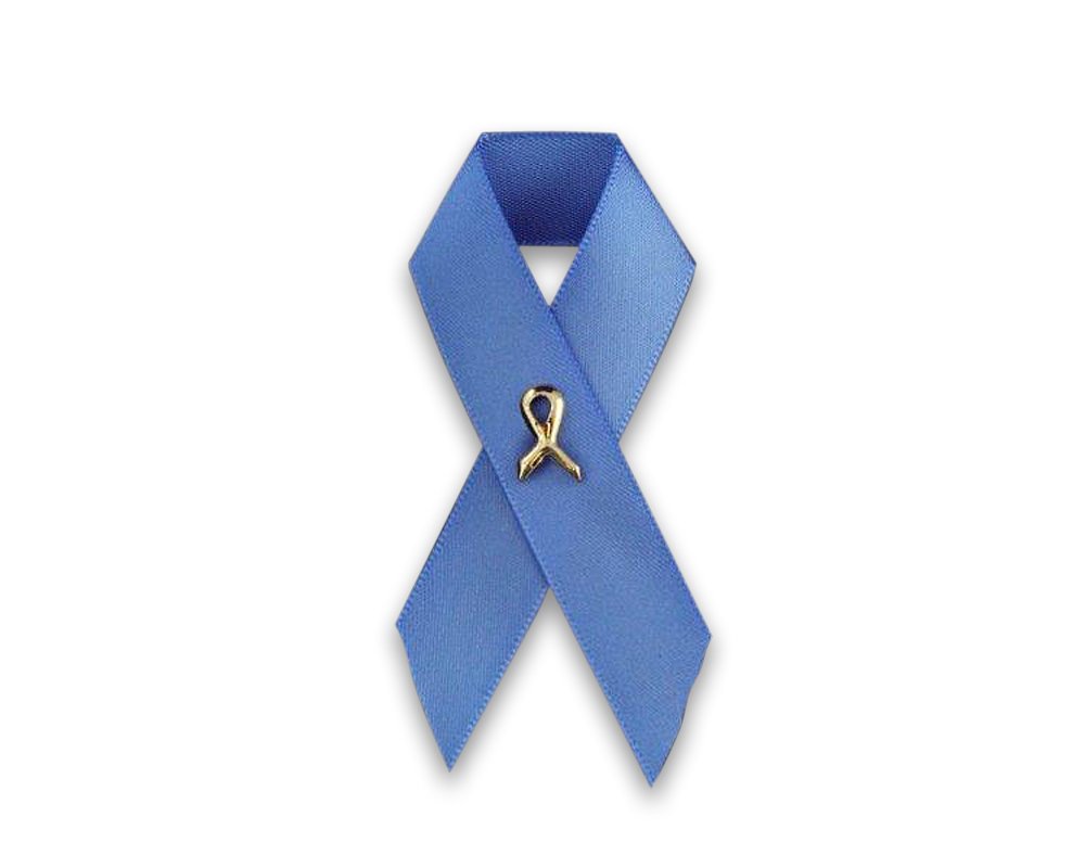 Esophageal Cancer Awareness Satin Periwinkle Ribbon Pin