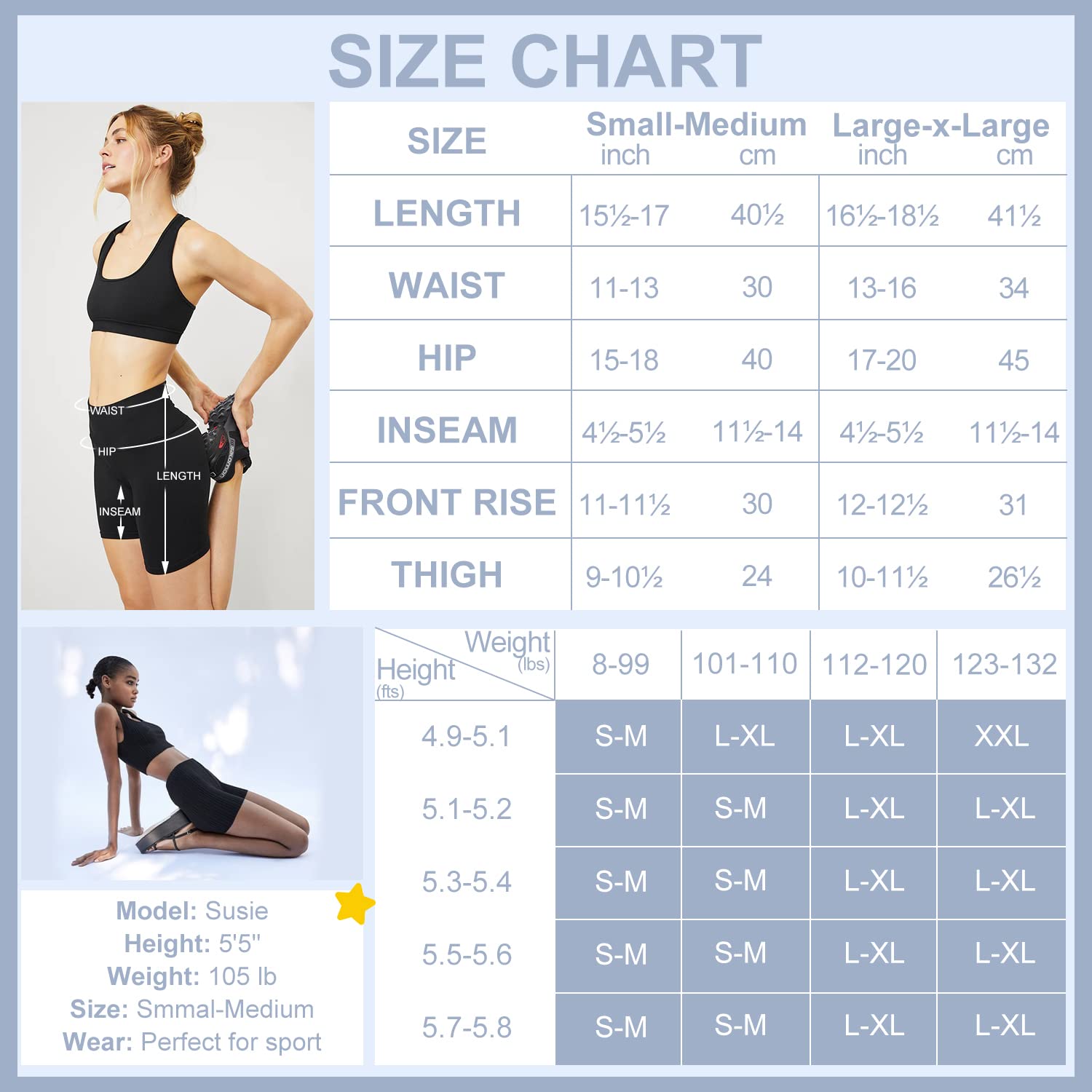 GAYHAY Biker Shorts for Women - 8" Soft Stretch Athletic Summer Shorts for Under Dresses Workout Running Cycling Yoga