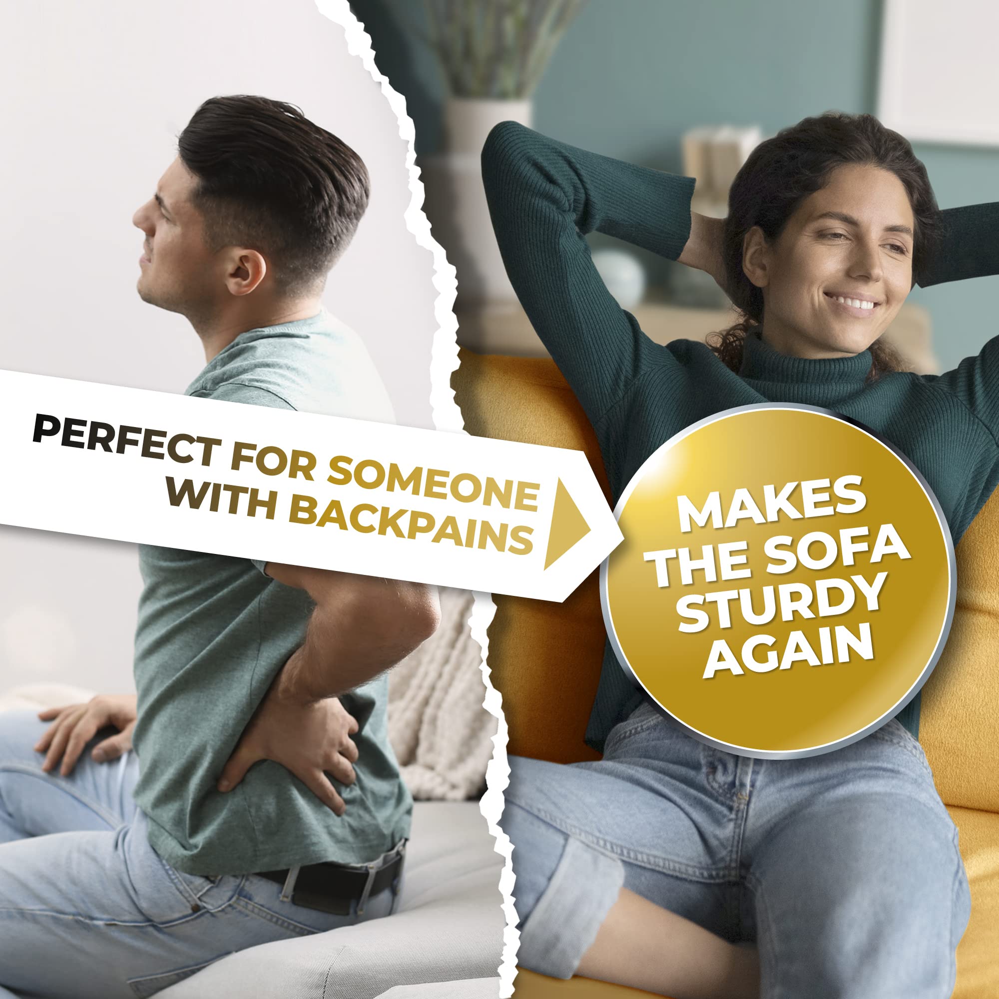 Golden Home Essentials XL 23.2in x 68in Couch Support for Sagging Cushions - Extra Wide Sofa Cushion Support Board - 0.4in Saggy Couch Cushion Support for Sagging Seat - Sagging Couch Support Board