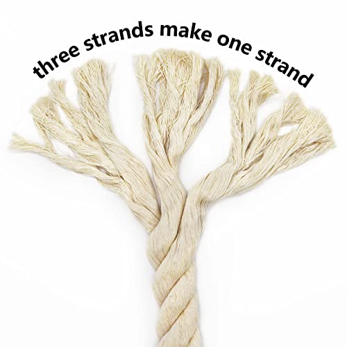 Twisted Cotton Rope (1 in x 10 ft) Natural Thick White Rope for Nautical, Landscaping, Railings, Hammock,Home Decorating