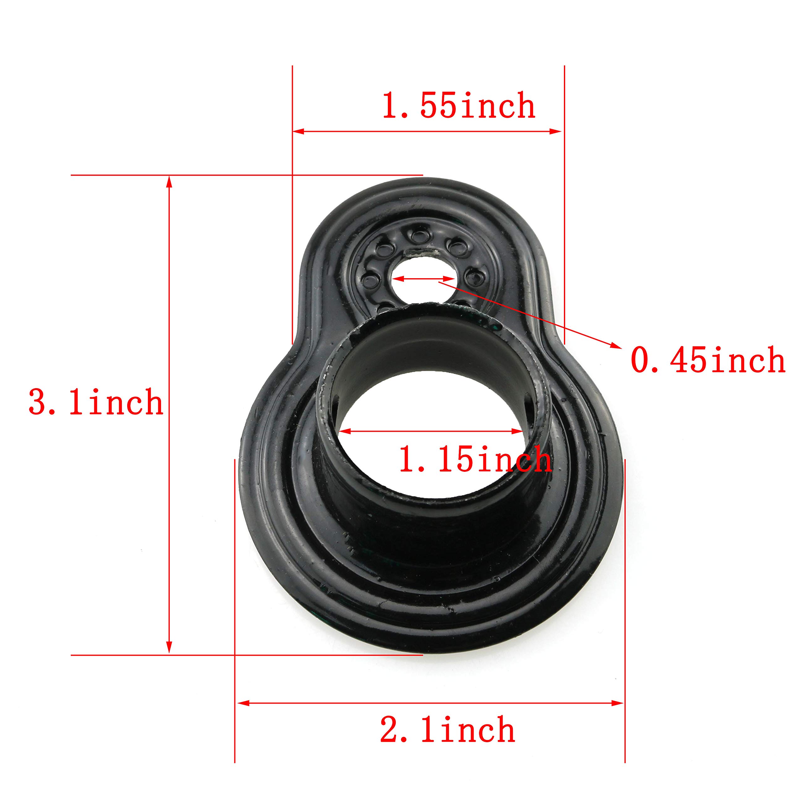 HJ Garden 1 Set Coupler Hitch Attachments for Instep and Schwinn Bike Trailers, Bicycle Trailer Accessories, Black