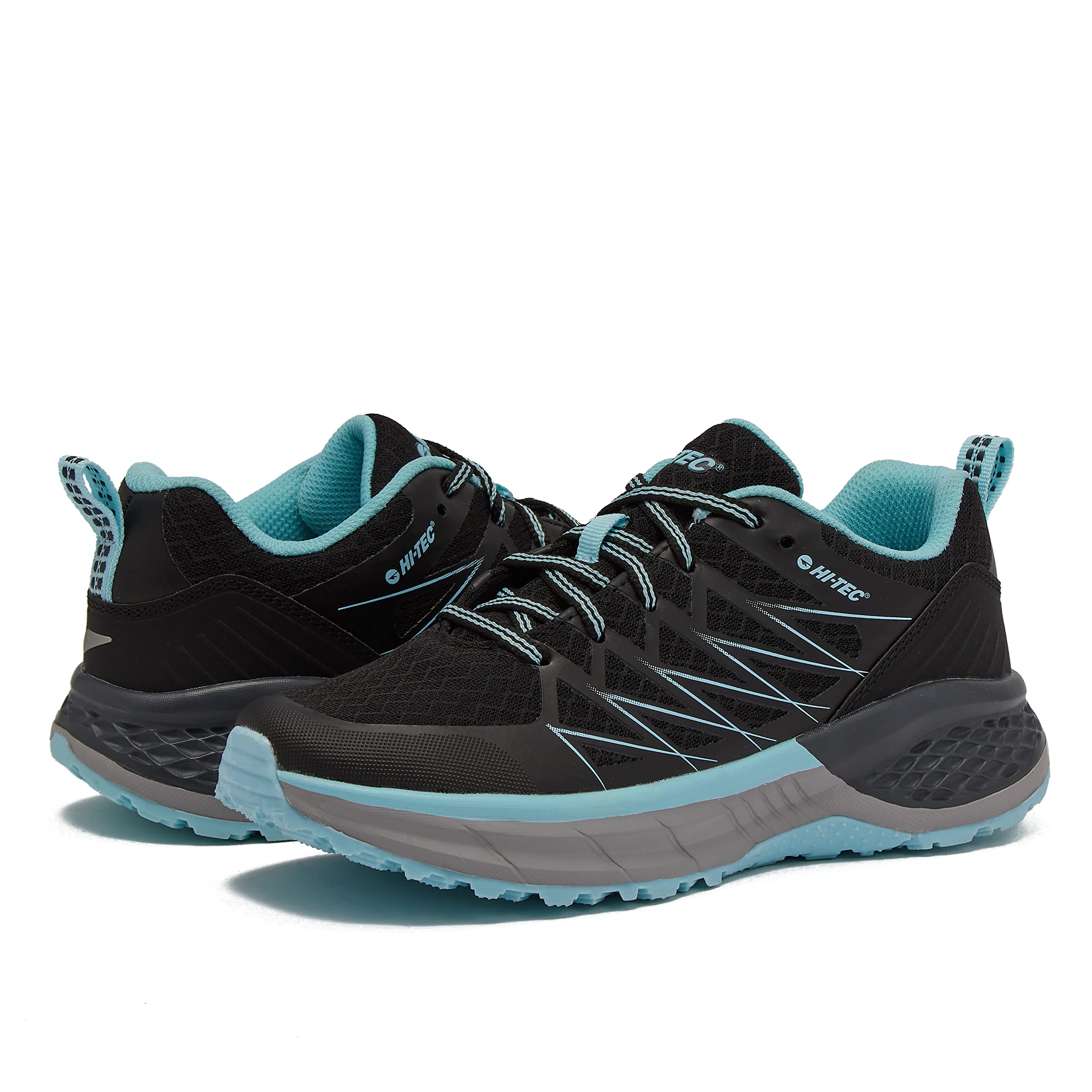 HI-TEC Destroyer Low Womenâs Running Shoes, Lightweight Mesh Athletic Sneakers for Women - Black, 10 Medium