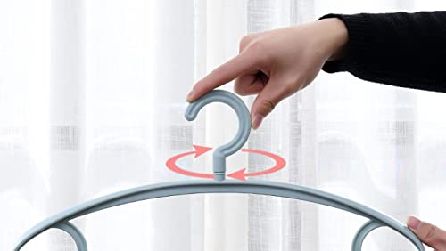 NA Plastic Clothes Hanger Household Traceless Clothes Hanging Clothes Rack Non Slip Clothes Support Adult Clothes Rack Storage Clothes Rack Blue