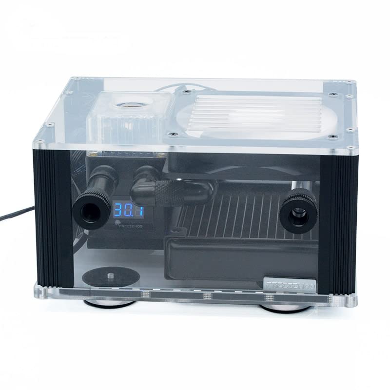 Notebook mobile phone water cooling integrated BOX-12YT smart box temperature display RGB effect - (Size: aluminum row, Color: Black)