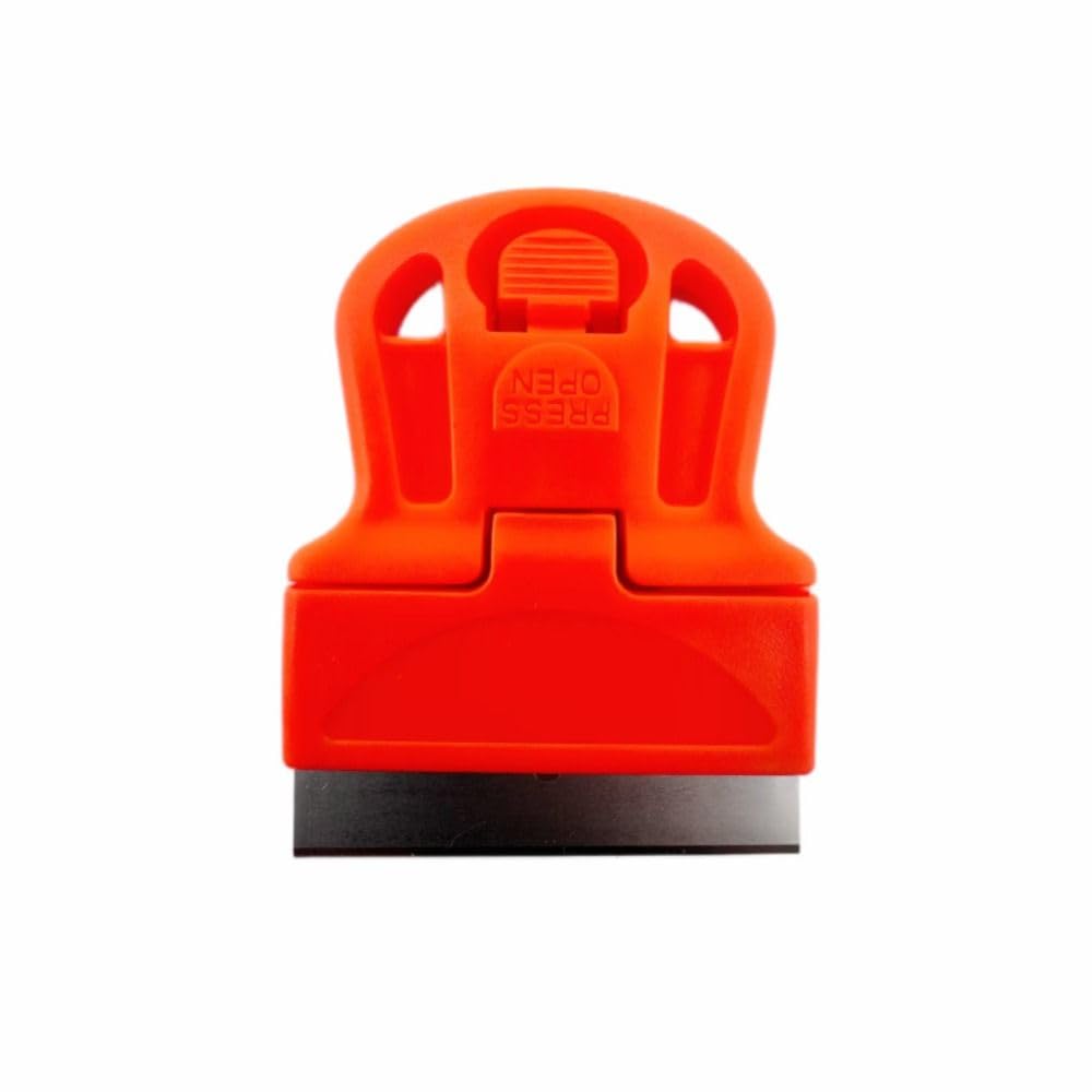 Plastic Razor Blades Scraper Tool Razor Multi-funtional Scraper Remover for Cleaning Paint, Caulk, Label, Decal, Sticker, Floor, Stove Top(Orange)