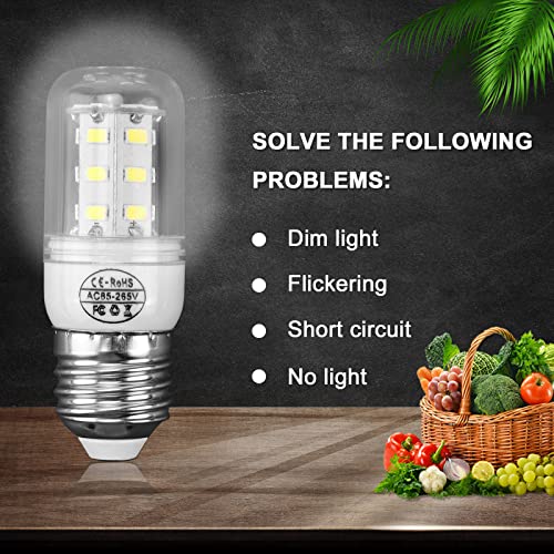 Updated 5304511738 Light Bulb Refrigerator kei d34l Bulb,LED Refrigerator Light Bulb 3.5W Compatible with frig.idaire Refrigerator Light Bulb AP6278388 PS12364857 EAP12364857(85V-265V White Light)