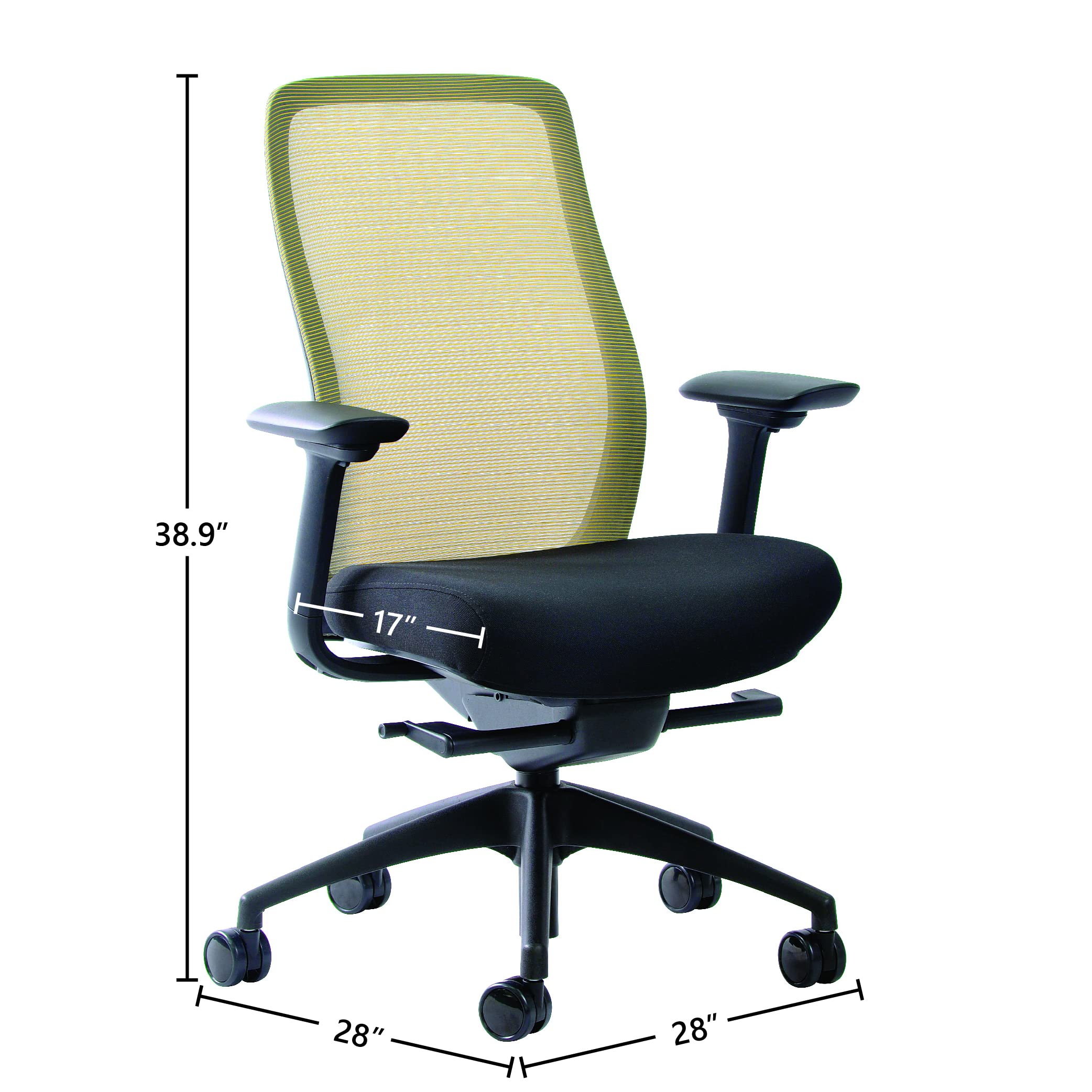 Eurotech Seating Vera Office Chair, Yellow