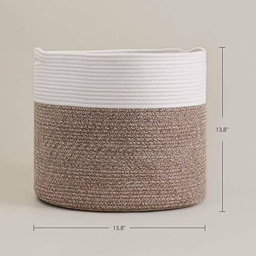 Goodpick Large Rope Basket (Set of 2)-Blanket Storage Basket Nursery Bin