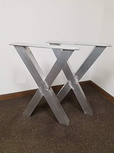 Metal Table Legs, Aluminum X-Frame Style - Any Size and Color