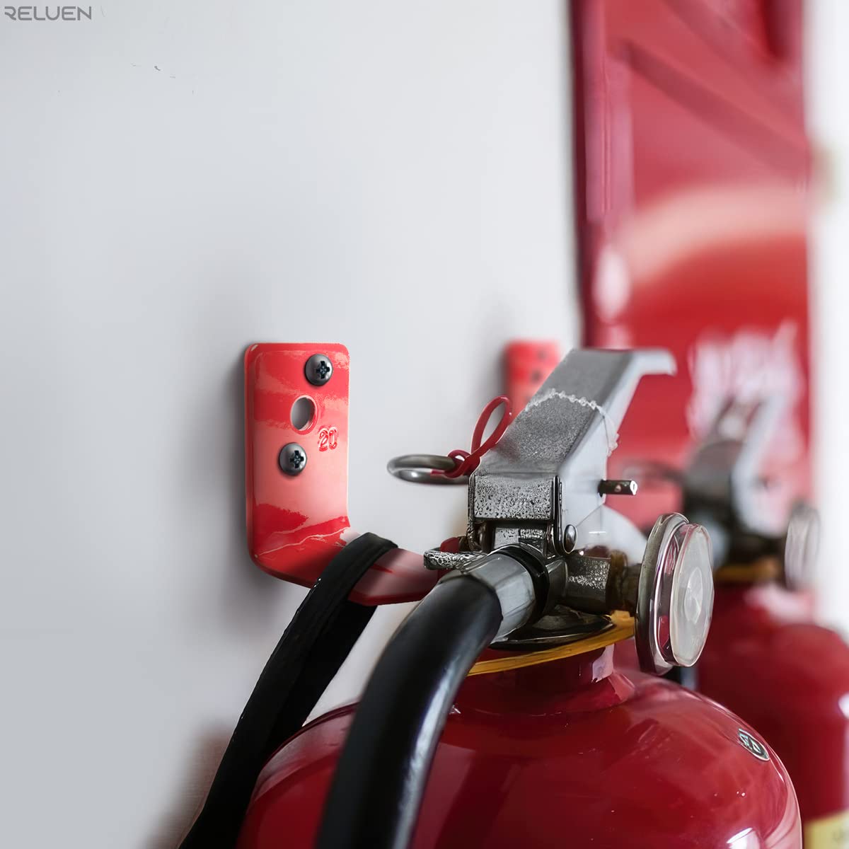 Home Fire Extinguisher Mount Wall Bracket - 4Pcs Fire Extinguisher Brackets Adjustable Fire Extinguishers for The House 20LB Fire Extinguisher Bracket Screws - Fireplace Mounting Bracket Wall Hook