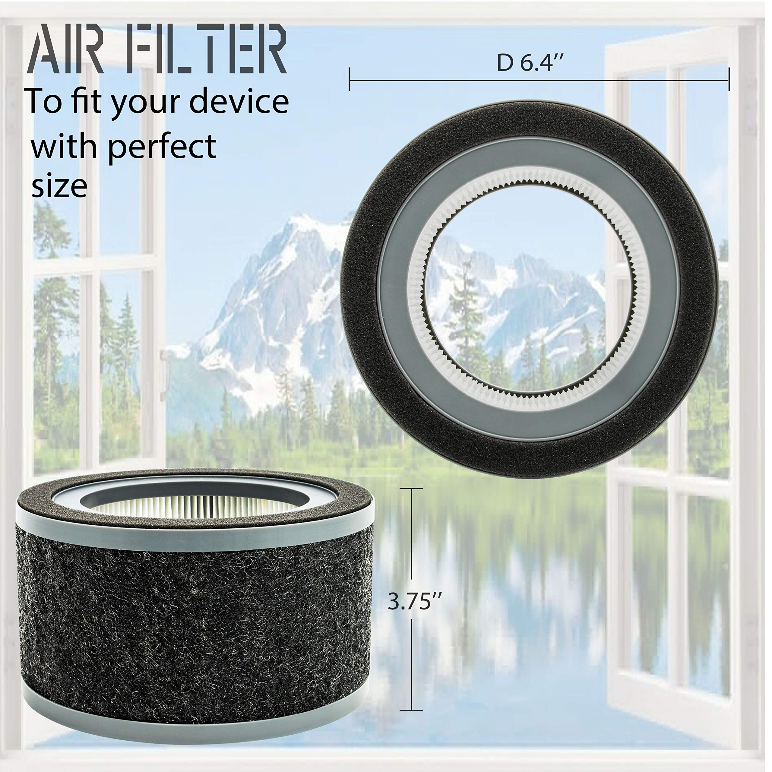 Flintar FLT4200 Premium H13 True HEPA Replacement L Filter, Compatible with GermGuardian Air Purifier Models AC4200 and AC4200W, Filter Size L, Part Number FLT4200 (1)