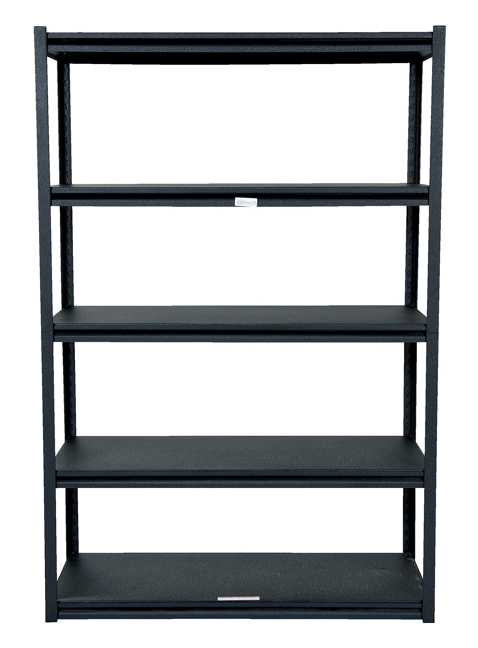 Vestil PCBS-1848 Steel Powder Coated Bolt-Less Shelving 48 in. x 18 in. x 72-1/4 in. 2000 Lb. Capacity Black