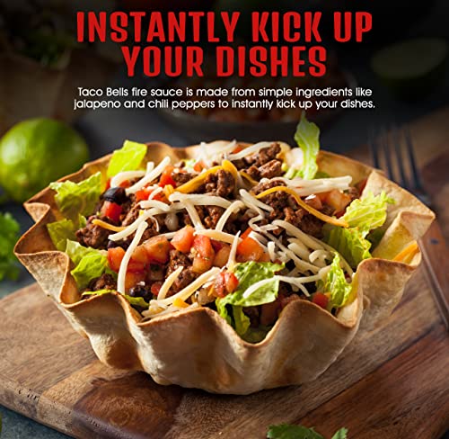Taco Bill Fire Sauce Bottle, 3 Pack Taco Sauce Condiment Seasoning for Tacos Salad Chips Quesadilla Chicken Tex Mex Burritos and More, 7.5 Ounces Each with Nosh Pack Mints