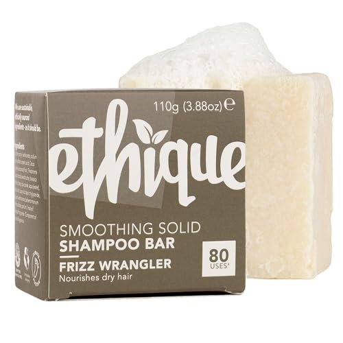 Ethique Frizz Wrangler - Smoothing Solid Shampoo Bar for Dry & Damaged Hair - Vegan, Eco-Friendly, Plastic-Free, Cruelty-Free, 3.88 oz(Pack of 1)