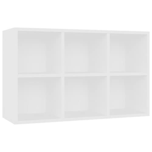 Festnight 6 Compartment Storage Units DIY Organizer Display Storage Cabinet Bookcase Versatile Shelf Sideboard for Living Room Closet Bedroom Home Furniture
