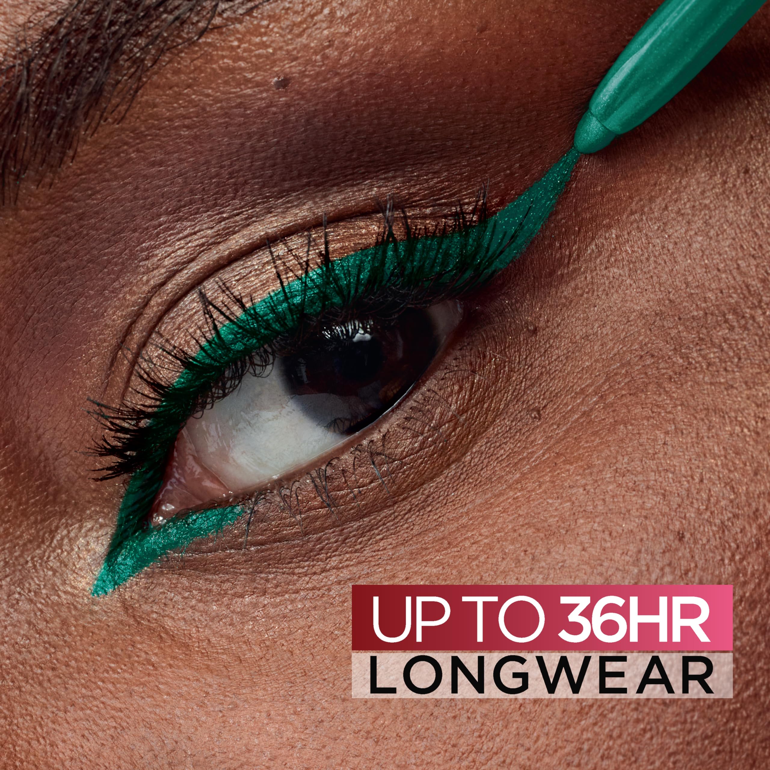 L'Oreal Paris Infallible Grip Mechanical Gel Eyeliner Pencil, Smudge-Resistant, Waterproof Eye Makeup with Up to 36HR Wear, Emerald Green, 1 Kit