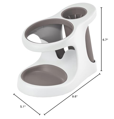 Polder White/Gray Style and Store Bathroom Accessory
