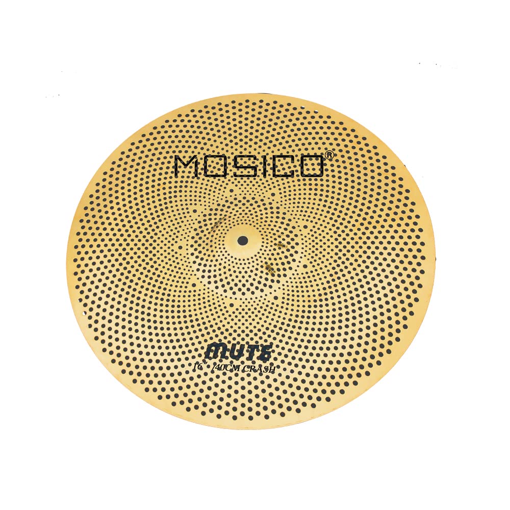 Mosico Low Volume Cymbal Mute Cymbal Splash Crash Mute Cymbal Drum Cymbal (16"Crash)