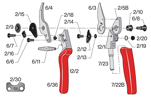 Felco Pruning Shears (F 12) - High Performance Swiss Made One-Hand Garden Pruner with Steel Blade