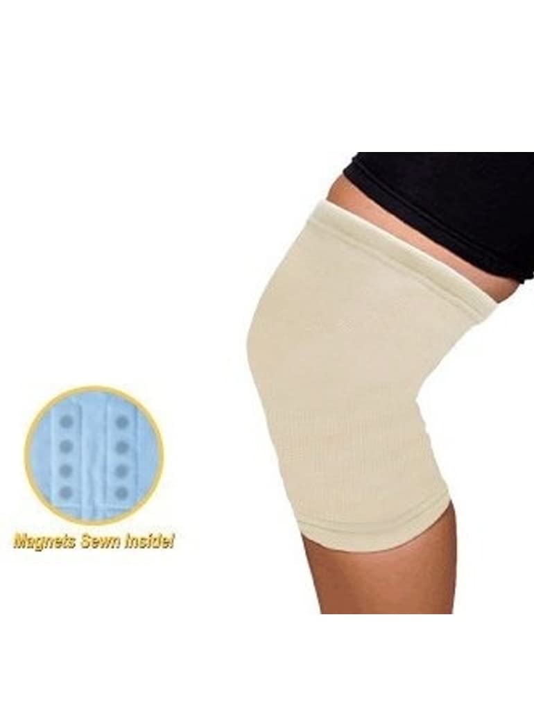 Felicity Daiwa Magnetic Knee Supporter Comfort and Firm Support for Weak Knees Arthritis Joint Pain Injury Recovery (Beige- LARGE)